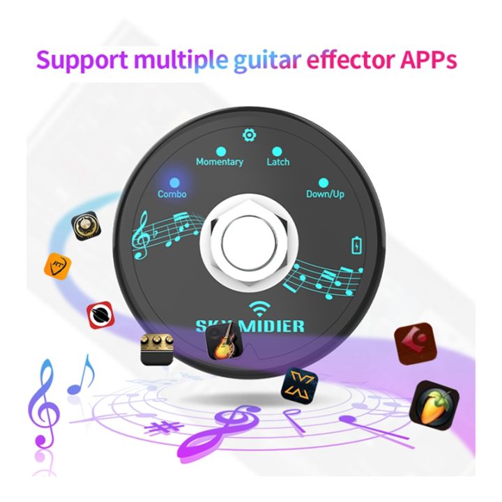 Hfbr Bluetooth 5 1 Wireless Midi Controller Portable Midi Foot Controller Pedal Wireless Midi