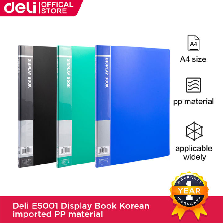 Deli A4 Display Book 10 Pockets 100% Korean Imported Pp Material E5001 1Pc | Lazada PH