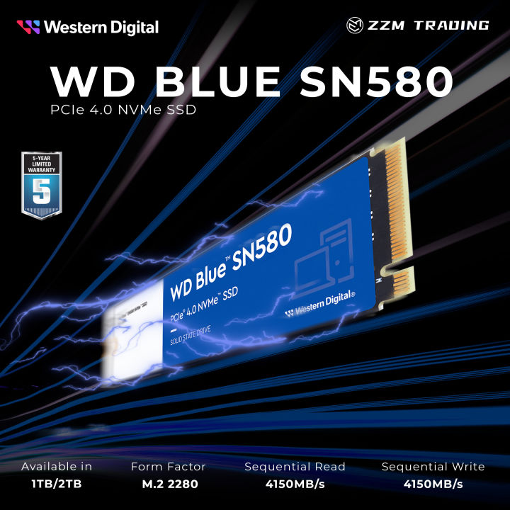 Western Digital WD Blue SN580 / SN5000 1TB/2TB SN5100 1TB/2TB M.2 NVMe ...