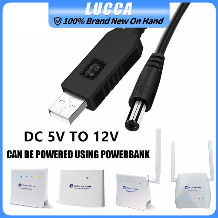 1M USB Boost Cable 5v to 12v Mobile Power Step-up Boost Converter 5.5 ...