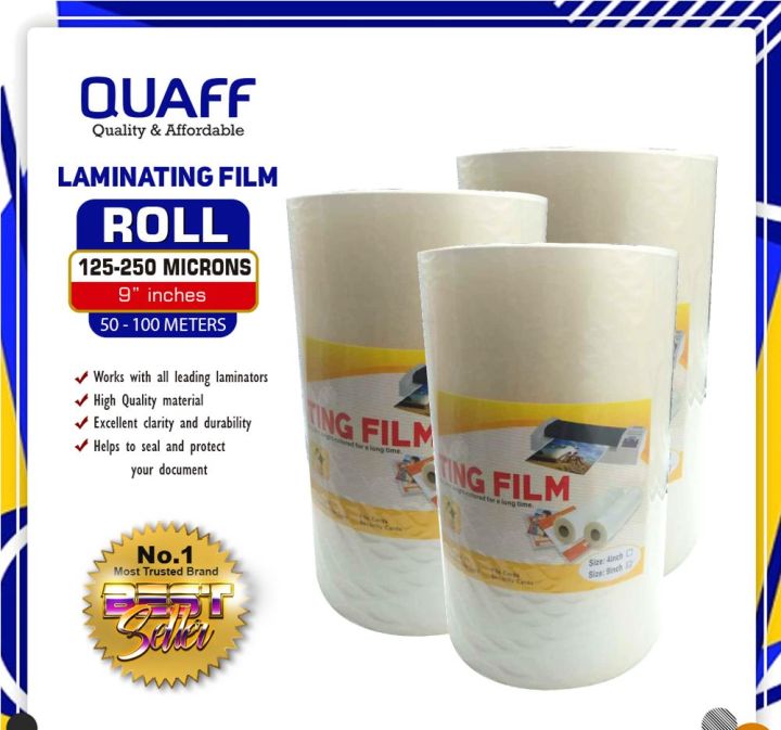QUAFF Laminating Film 9 Inches 125 Microns / 250 Microns | Lazada PH