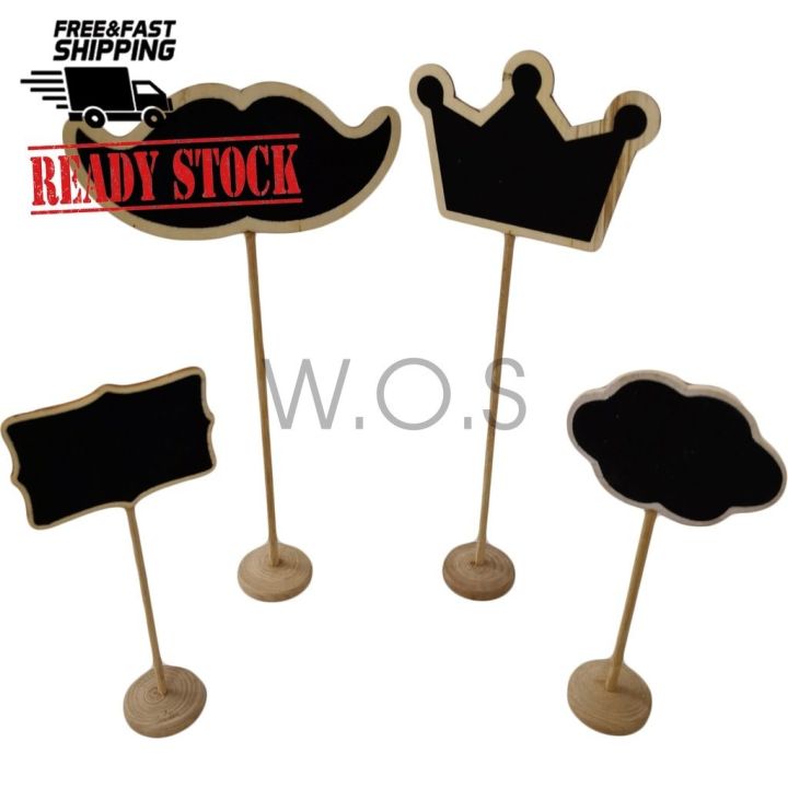 [Ready Stock] Mini Small Wooden Message Display Blackboard/Chalkboard ...