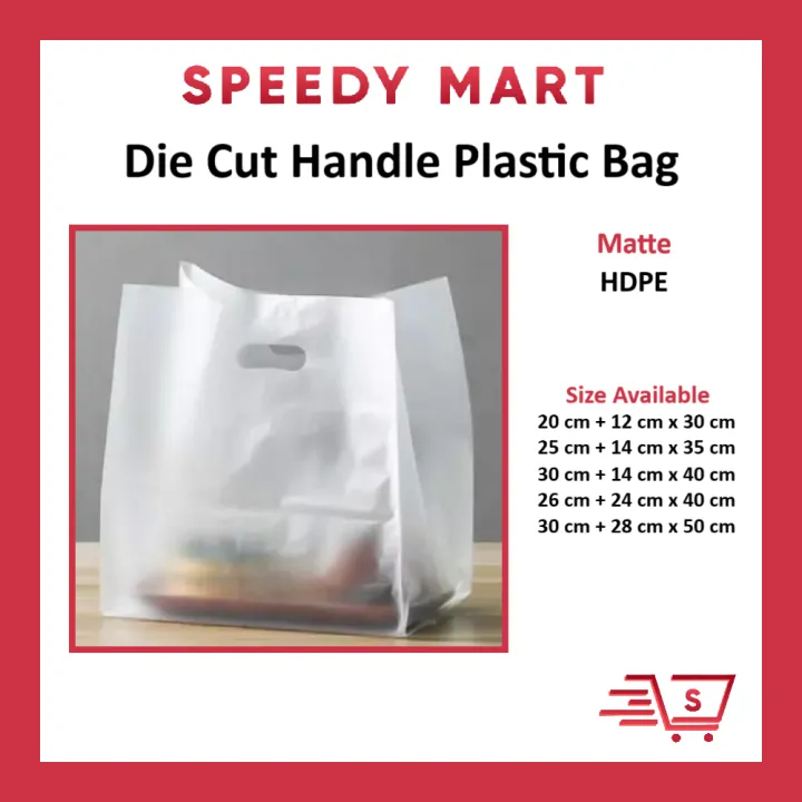 Beg Plastik 50pcs± Food transparent cake packaging bag / Frosted die ...