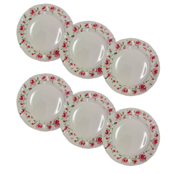 Claytan 10" Round Dinner Plate - 909FS - Dancing Rose | Lazada Singapore