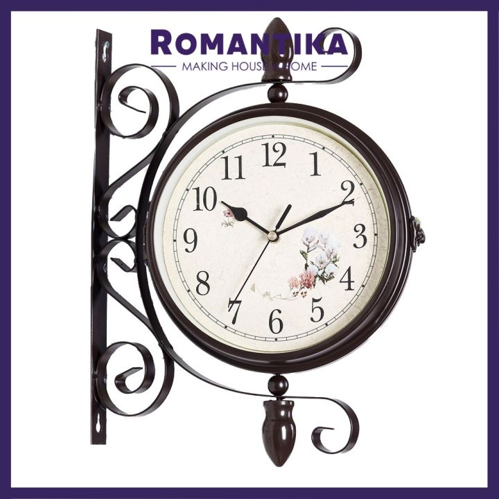 Romantika Double Wall Sided Clock London Clock New York Retro Style Art ...