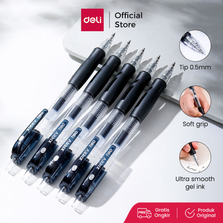 Deli Ultra Smooth Ink Office Gel Pen / Pulpen Gel Tekan Menulis Lebih ...