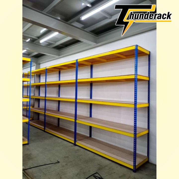 HEAVY DUTY BOLTLESS RACK Super Quality, Blue Yellow Color Metal Rack ...