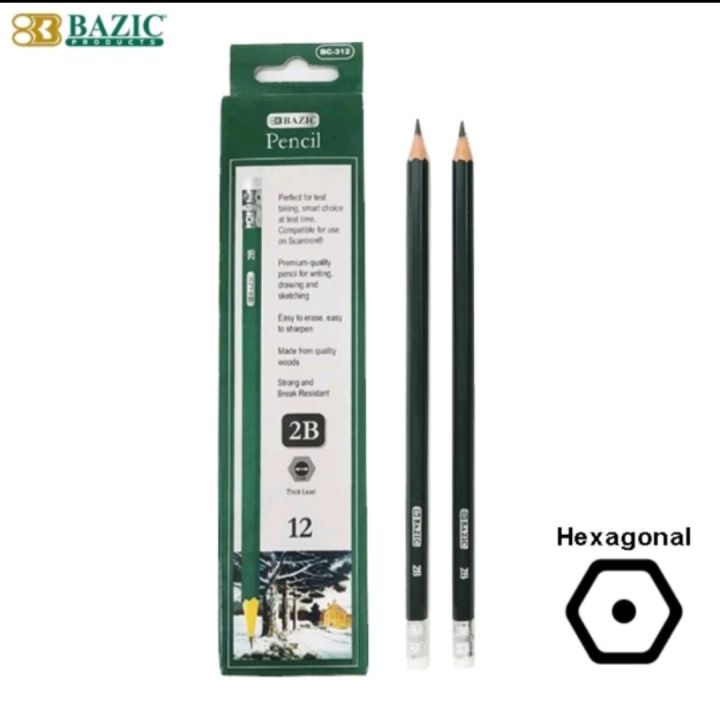 Pensil 2B Basic Hijau BC-312 ( per pack isi 12 pcs ) | Lazada Indonesia