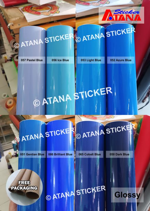 Skotlet Biru Muda Tua Glossy Langit Laut Benhur Pastel Light Dark Azure ...