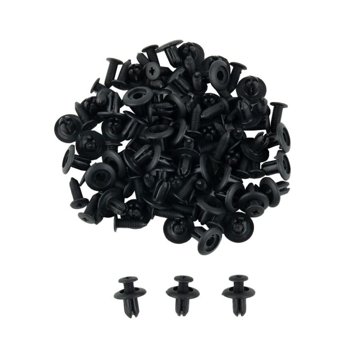 【CARSERVICE】 Sleek Black Plastic Screws for Car Doors For Bumper Fender ...
