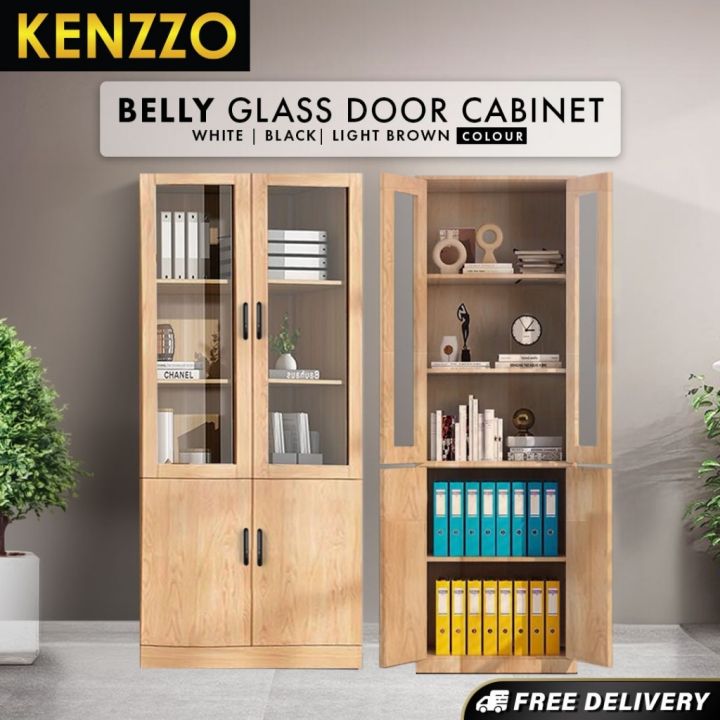 [FREE INSTALLATION] KENZZO :Belly Glass Door Display Cabinet /book ...