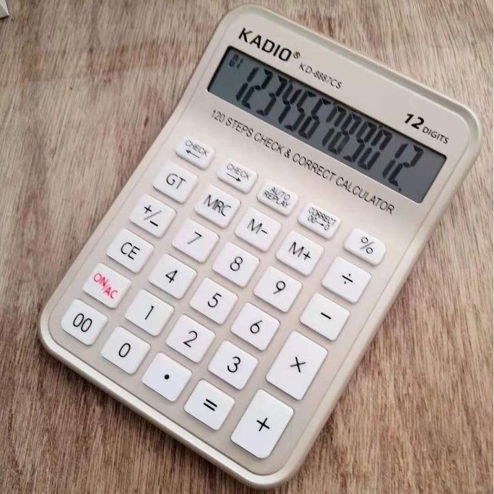 KADIO 12 digits Big screen Big size Calcuator 120 steps check correct ...