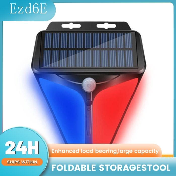 Ezd6 Solar-Powered Wireless LED Strobe Alarm Light na may Motion Sensor ...