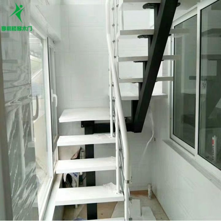 Shanghai steel-wood stair handrail revolving stair guardrail straight ...