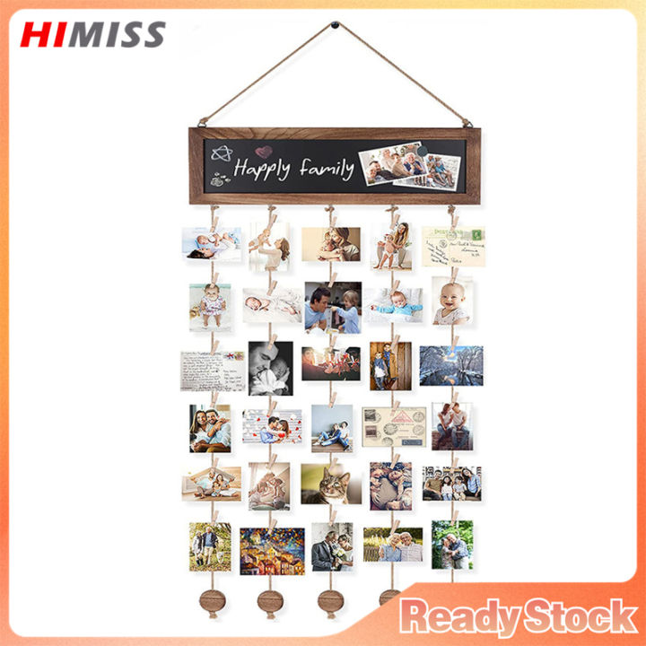 HIMISS Picture Frames Collage Display Board, 15.7"x5" Multi Photos ...