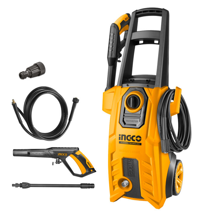 INGCO 1600W High pressure washer Pure copper wire 5m high pressure hose ...