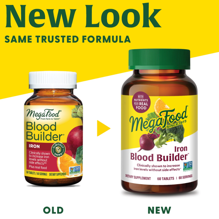 MegaFood, Blood Builder, Iron, 180 Tablets / 30 / 60 / 90 Tablets | Lazada
