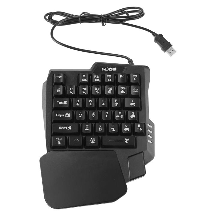 USB Keyboard One-handed Wired 35 Keys Luminous Gaming Keyboards For ...