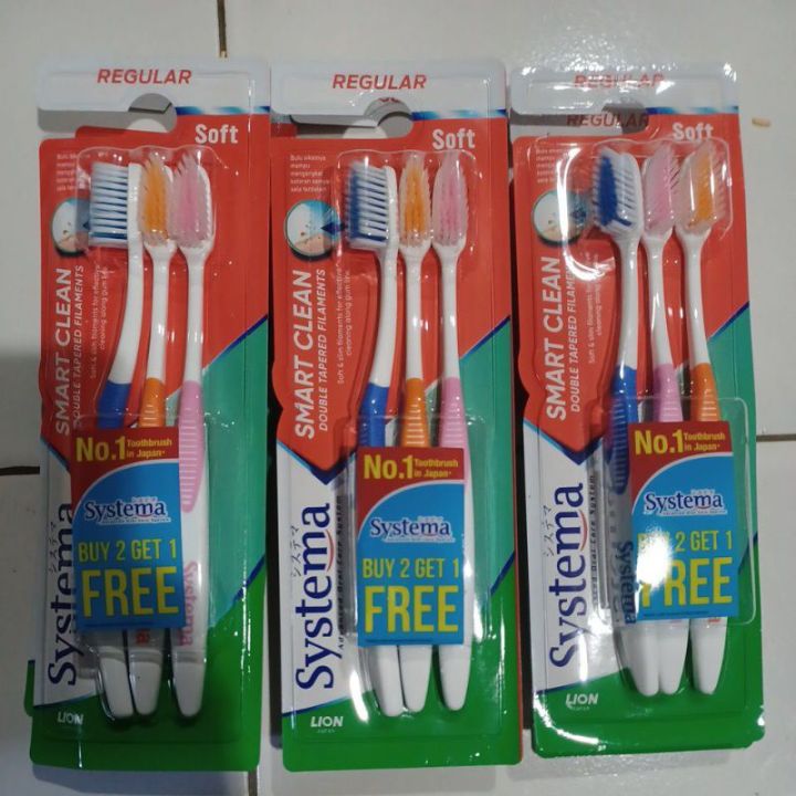 Systema Sikat Gigi Smart Clean Soft Isi 3 pcs | Lazada Indonesia