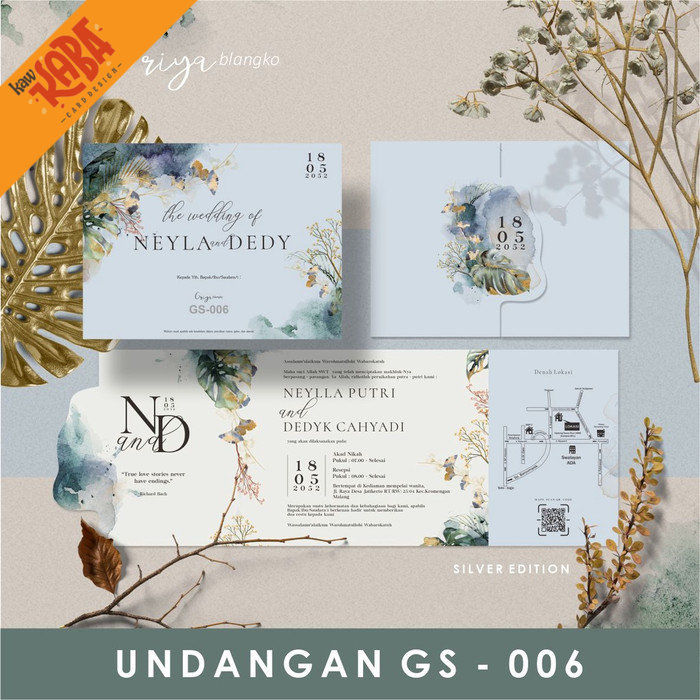 UNDANGAN BLANGKO PERNIKAHAN GRIYA BLANGKO SILVER EDITION KODE GS-006 ...