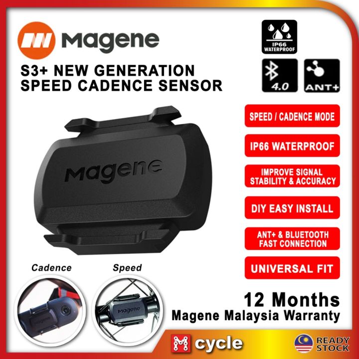 Magene S3+ ANT+ Cadence Speed Dual Mode Sensor Zwift Training Road ...