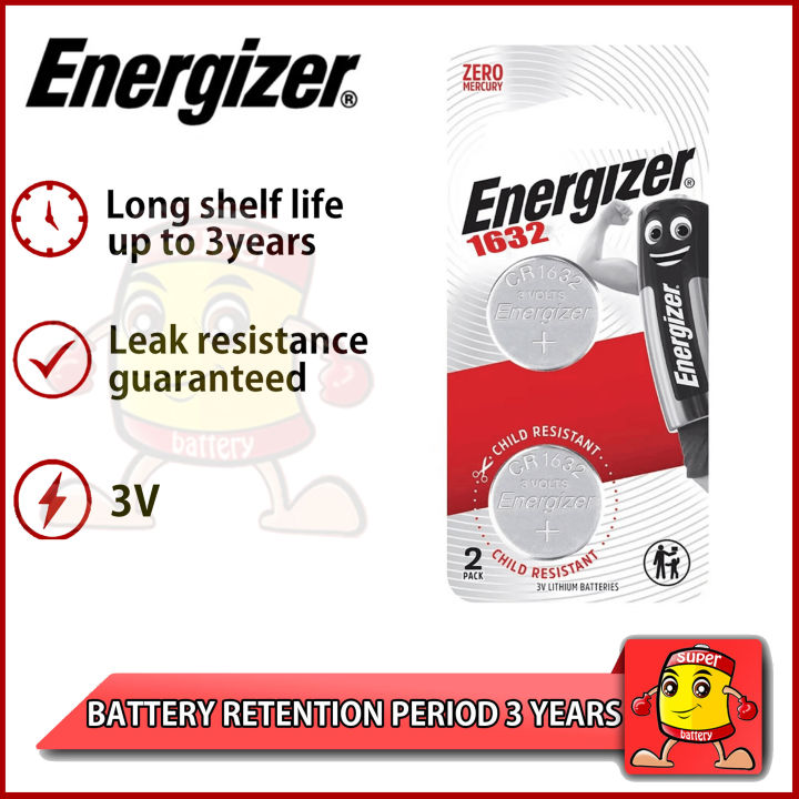 Energizer 1632 CR1632 (2pc) 3v Lithium Button Cell Battery in Blister ...