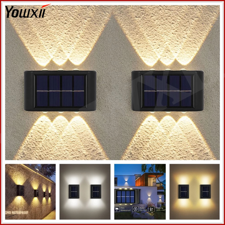YOWXII🔥 4/6/8/10LED Solar Wall Light sensor light motion detector ...