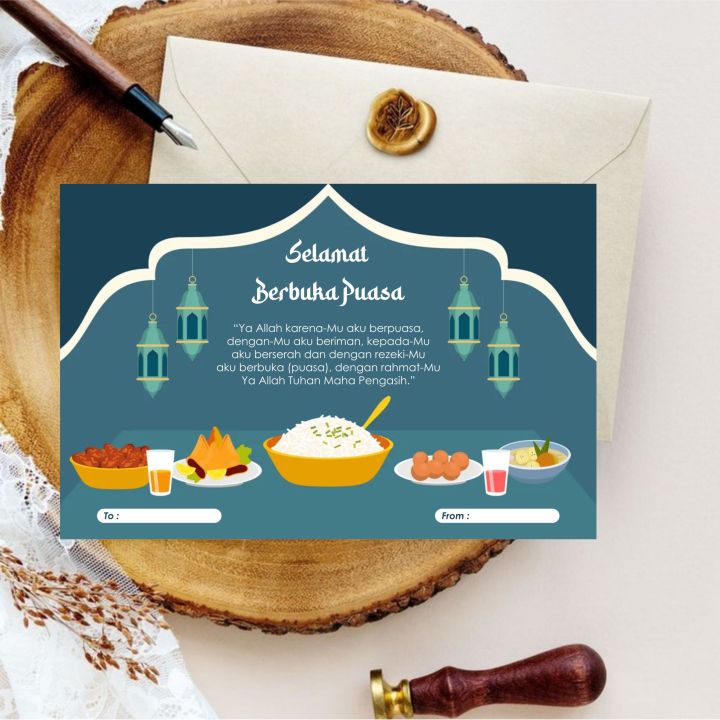 [25 Pcs] Kartu Ucapan Selamat Berbuka Puasa Ramadhan Ukuran 6,3x9,5cm ...