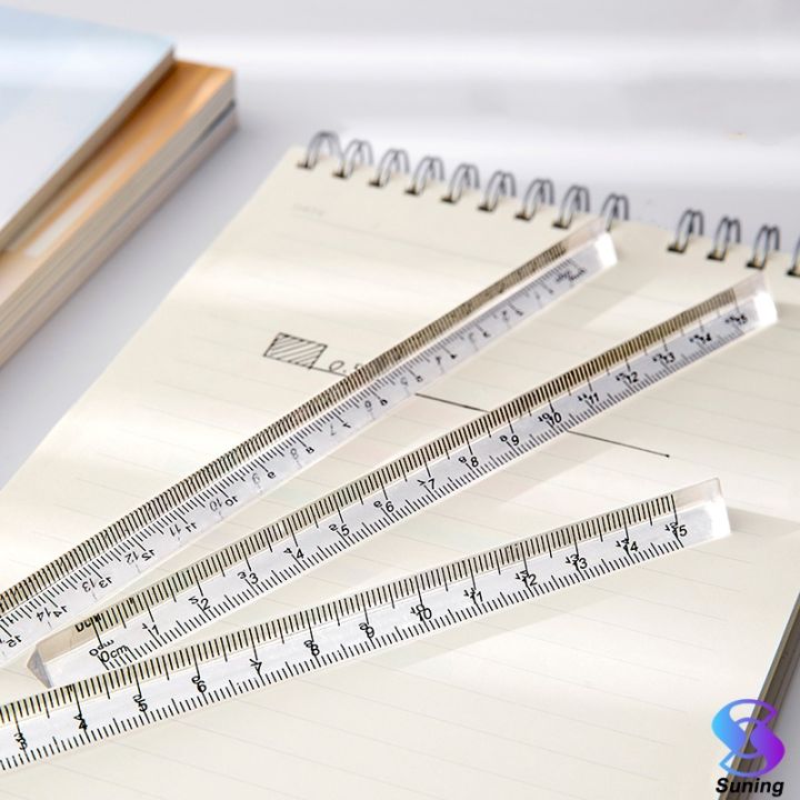 Transparent Triangle Ruler Penggaris Segitiga Transparan Cute 15cm ...