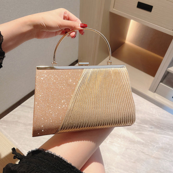 2024 Sparkling Banquet Handbag Oblique Cross Evening Dress Bag ...