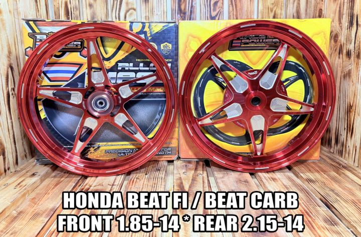 BRAND NEW KFS RACE POWER CNC MAGS 14s 5 SPOKES HONDA BEAT FI / BEAT ...