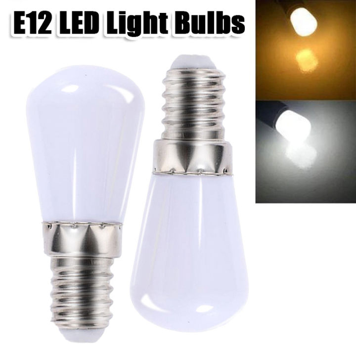 หลอดไฟสกรูสว่างพิเศษหลอดไฟประหยัดพลังงานแสงสีขาวนวลเปลี่ยนได้สำหรับไฟตู้เย็นหลอดไฟไฟ LED E12ขนาด ...