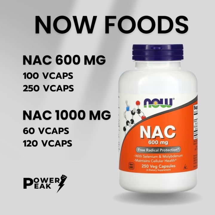 Now Foods, NAC 600 mg 100 Caps, 600 mg 250 Caps 1000 mg 120 Tablets ...