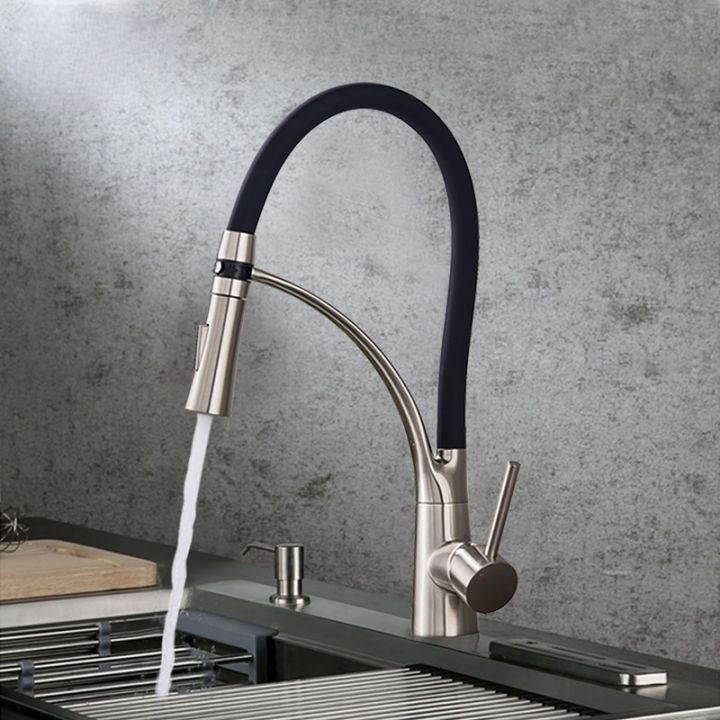 Pull Down Kitchen Faucet Hot Cold Mixer Tap – Wall Mounted Sink Tap for ...