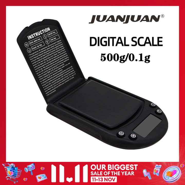 500g 0.1g Mini Electronic Digital Scale Gold Jewelry Gram Balance ...