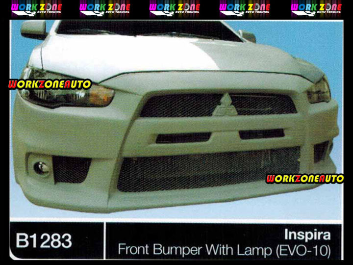 B1283 Proton Inspira / Mitsubishi Lancer Fiber Front Bumper With Lamp ...