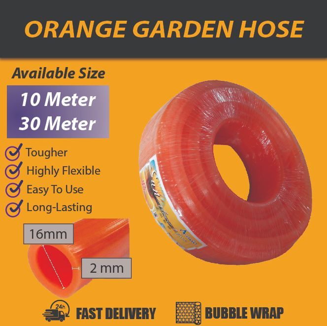 PVC Orange / Green Garden Hose 2mm & 3mm / Paip /Hos Getah Oren Dan ...