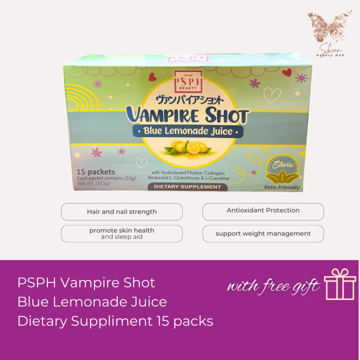 PSPH Vampire Shot Lemonade Slimming Drink with L-Carnitine, Marine ...