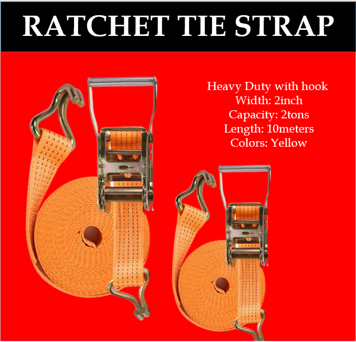 TOYU Cargo Strap 2'' 2T 10M and 1.5'' 2T 10M Heavy Duty Adjustable ...