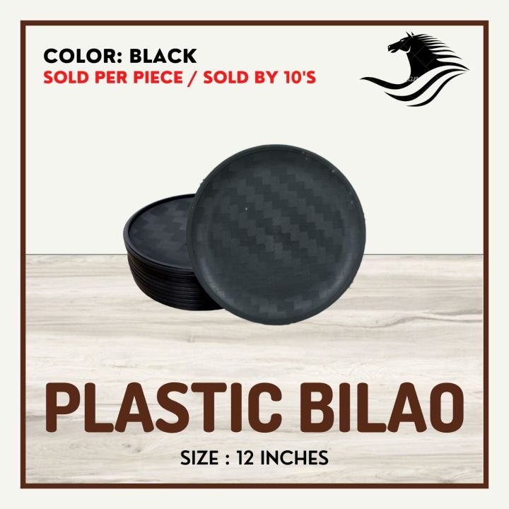 Reusable Plastic Bilao 12in Black Bilao [ 1 piece | 10 pieces ] Perfect ...
