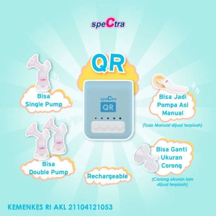 POMPA ASI SPECTRA QR PLUS DOUBLE PUMP / ELEKTRIC BREAST PUMP SPECTRA QR ...