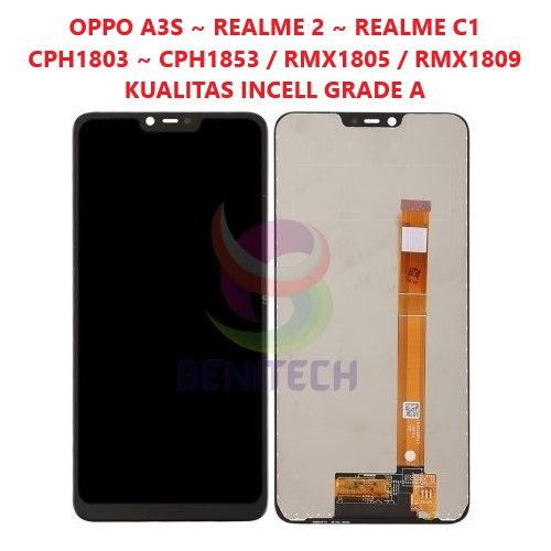 LCD OPPO A3S / A5 2018 / REALME 2 / REALME C1 / CPH1803 / CPH1853 / A5 2018 / RMX1805 / RMX1809 ...