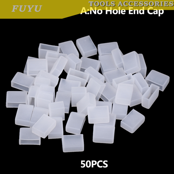 FUYU 50PCS Neon Strip 6x12MM End Cap LED Connector Waterproof LED Strip ...
