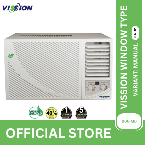 Vission B Series 0.6HP Manual Airconditioner | Window Type | Inverter ...
