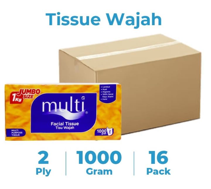 Tissue Multi 1000 Gram 1 karton isi 16 Packs | Lazada Indonesia
