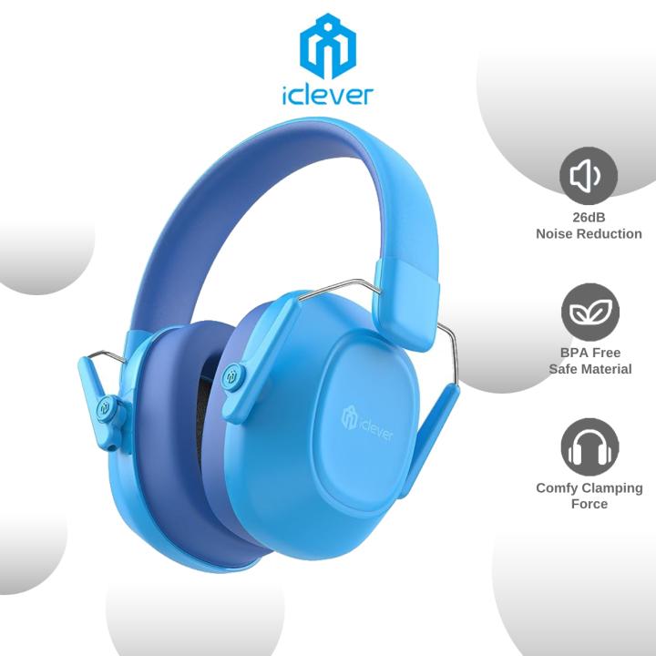iClever Noise Cancelling Headphones for Kids, 26dB NRR Safety Noise ...