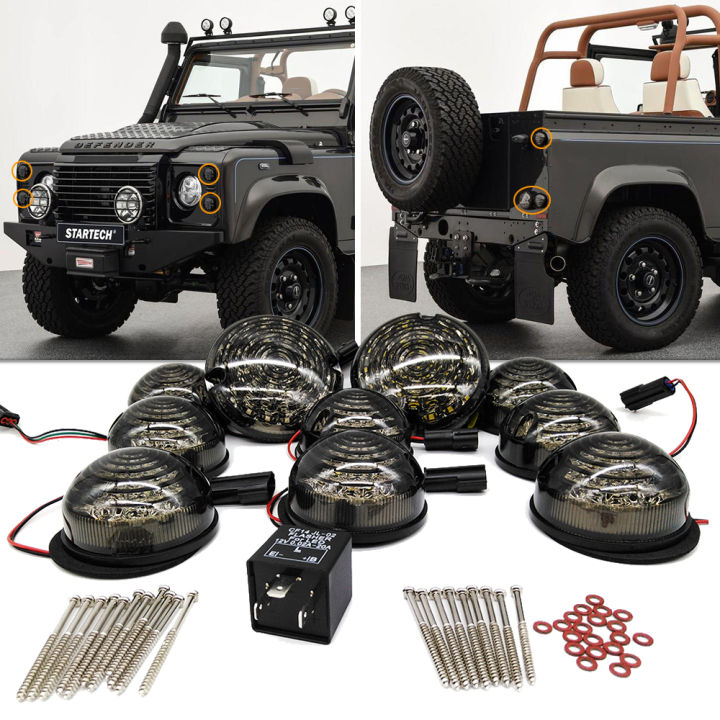 10pcs multi Front Rear Fog Lamp Reverse Light Complete Defender Upgrade ...
