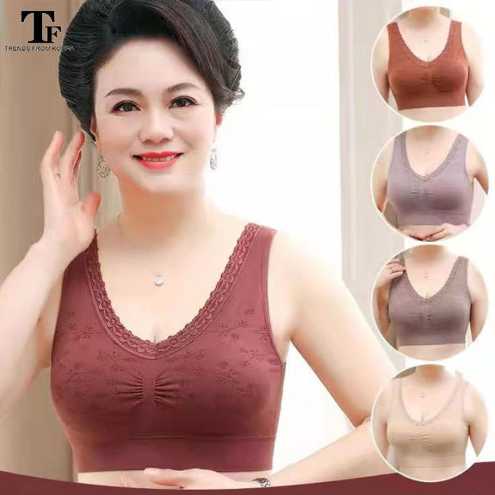 Kaisike ชุดชั้นใน,โยคะไม่มีรอยต่อห่อหน้าอก,ชุดชั้นในมีสาย,ฐานชุดชั้นในสตรี（65-80kg） | Lazada.co.th