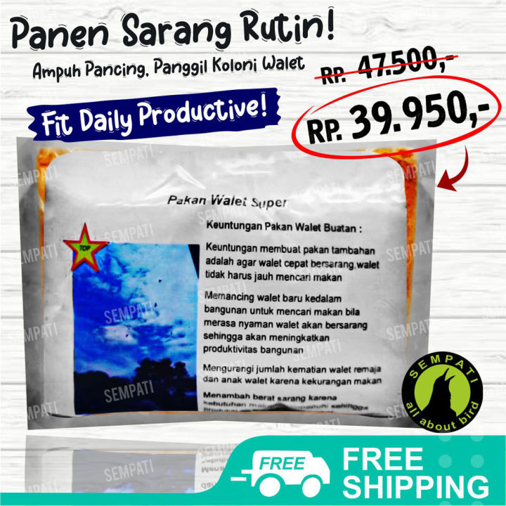 SEMPATI Pakan Walet Super Makanan Burung Walet Premium 1 Kg Sarang ...