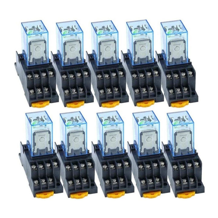 AC 220V MY4NJ 14 Pin 5A Power Relay Coil With Socket Base Relay Time | Lazada PH